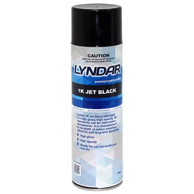 Acrylic 1K Jet Black 400g – High‑Gloss, High‑Opacity Aerosol Topcoat ...